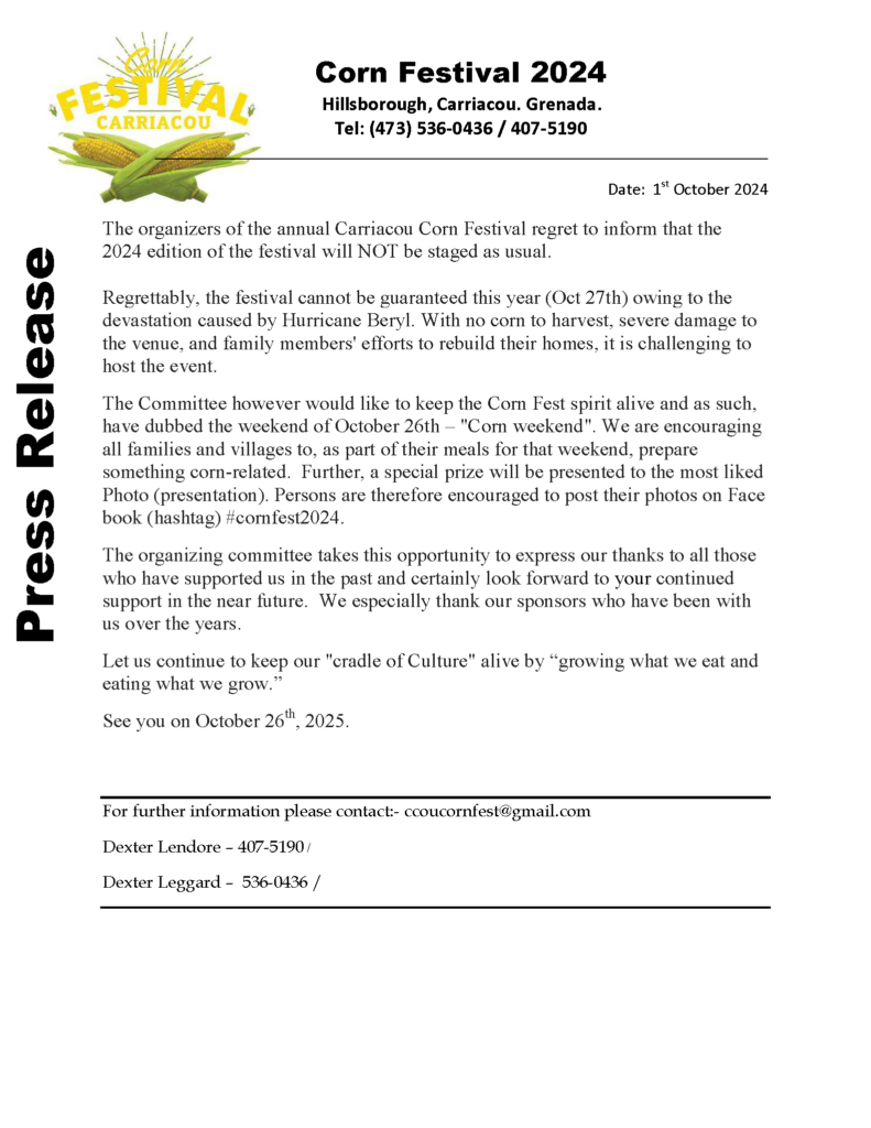Corn Festival 2024 - Grenada Tourism Authority